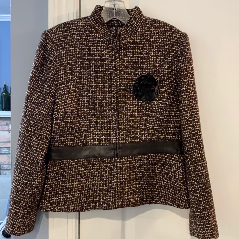 Heavyweight Zipper Tweed Jacket - Gem